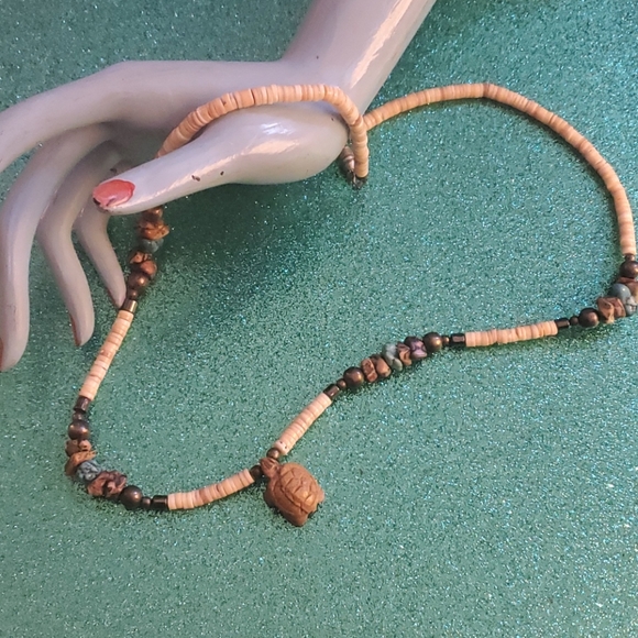 Vintage | Jewelry | Vintage Unisex Shell Turtle Necklace | Poshmark